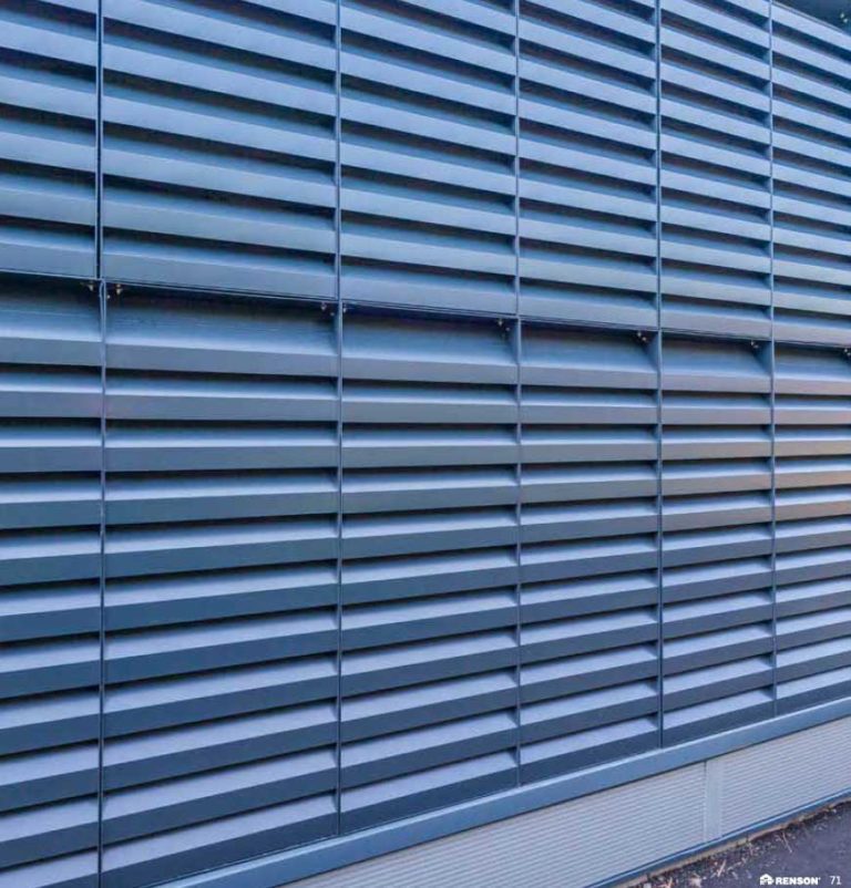 Continuous louvre system - RENSON LOUVERES Manufacturing