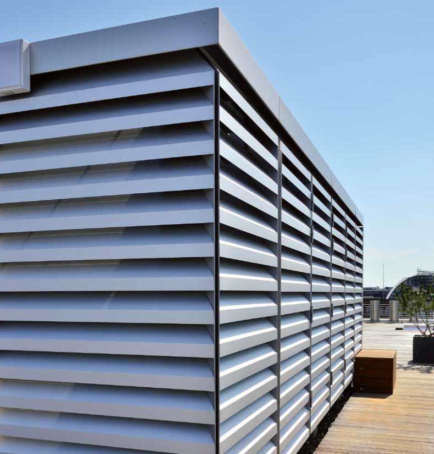 Continuous louvre system - RENSON LOUVERES Manufacturing