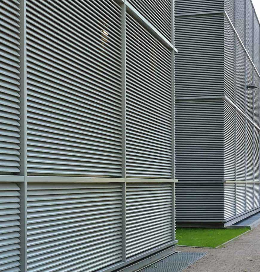 Continuous louvre system - RENSON LOUVERES Manufacturing